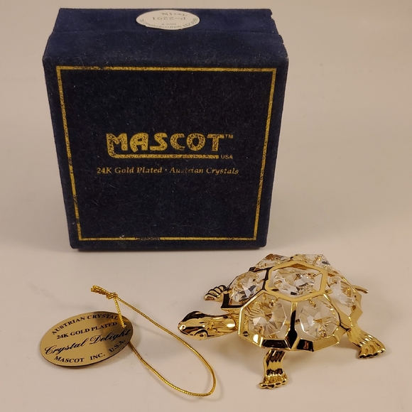 Mascot | Jewelry | Mascot Gold Plated Turtle With Crystals Hs | Poshmark